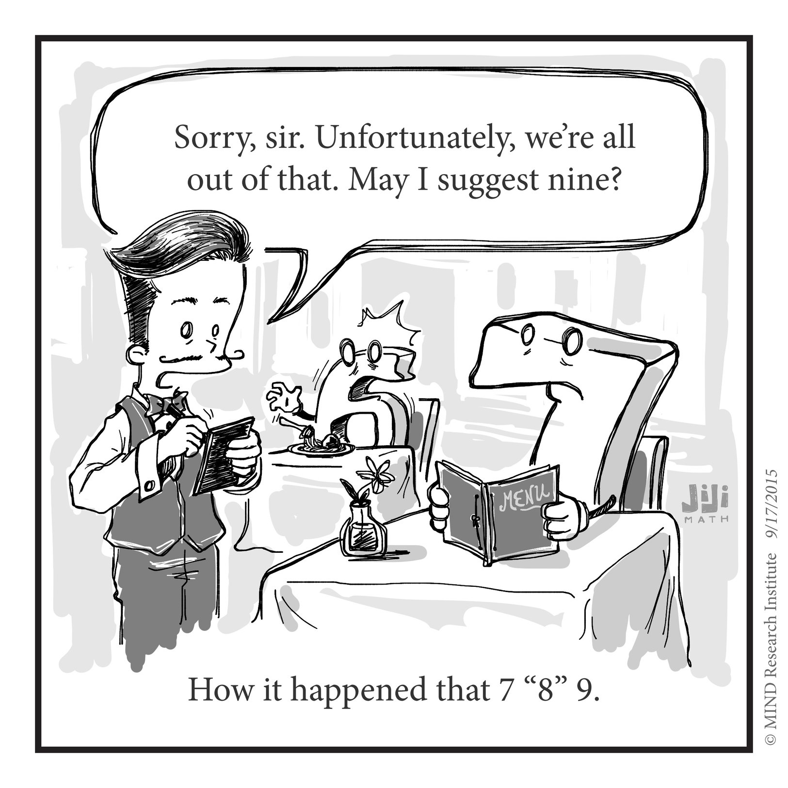 Off the Number Line: Why 7 "8" 9