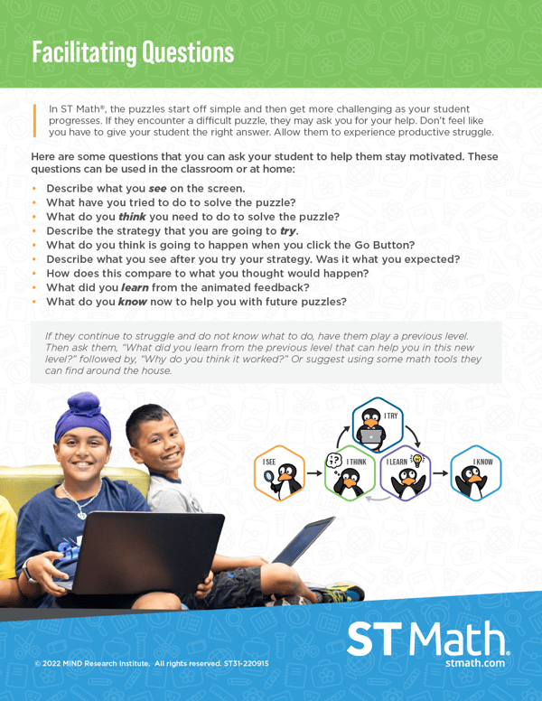 Parent's Guide to ST Math at Home